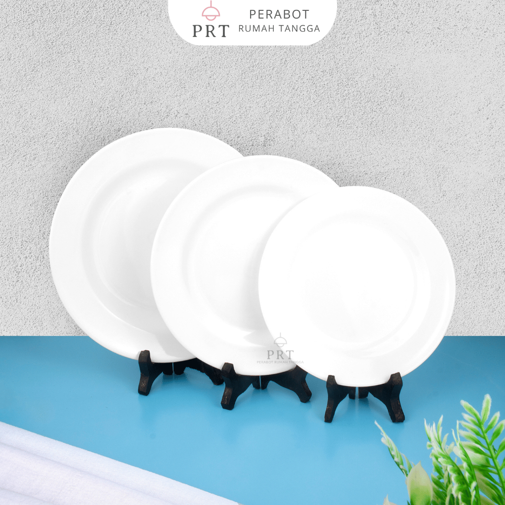 Jual Piring Bulat Polos Melamin/Piring Dangkal Mewah Ala Resto Cafe ...