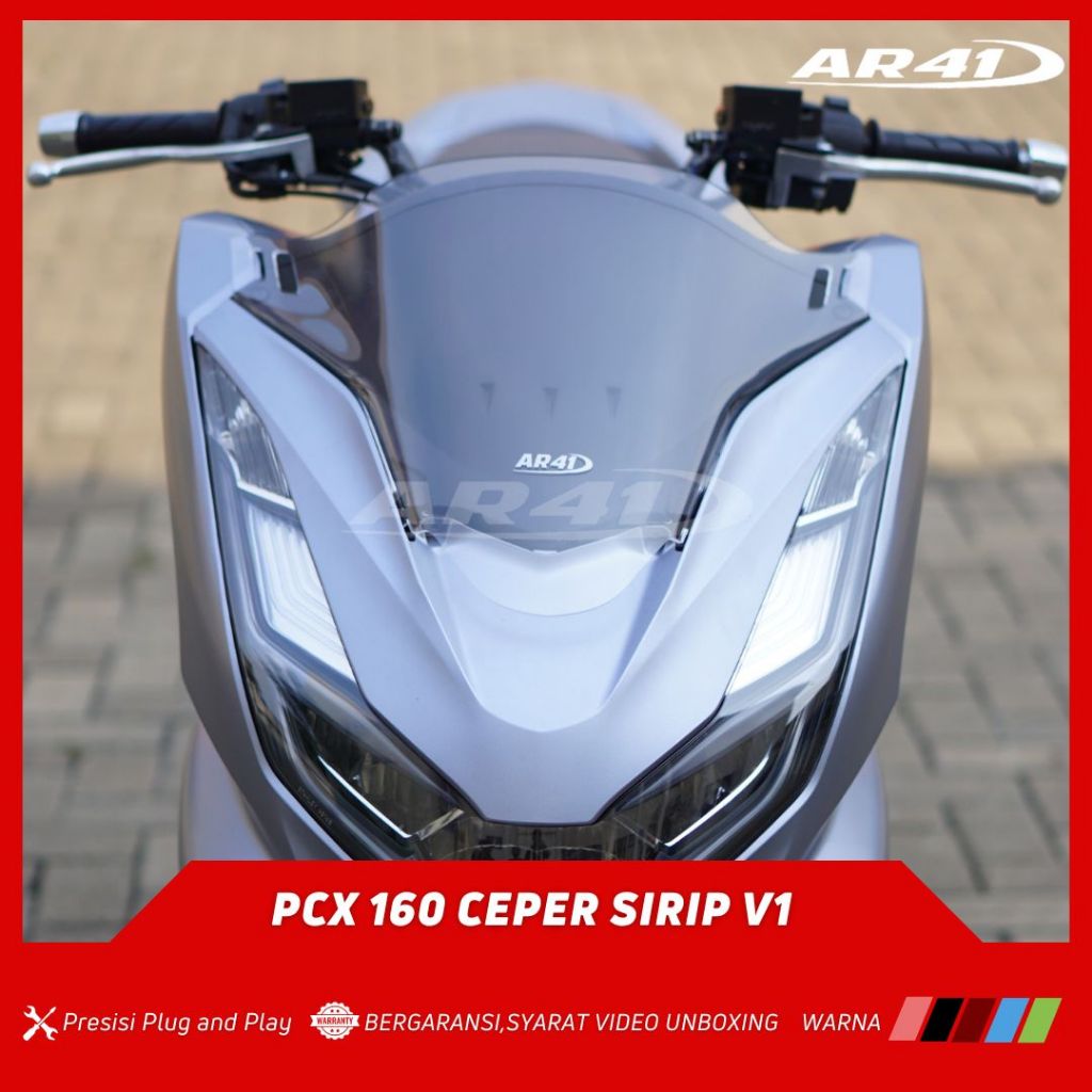 Jual Windshield Pcx 160 standar visor Pcx 160 standar bening Pendek ...
