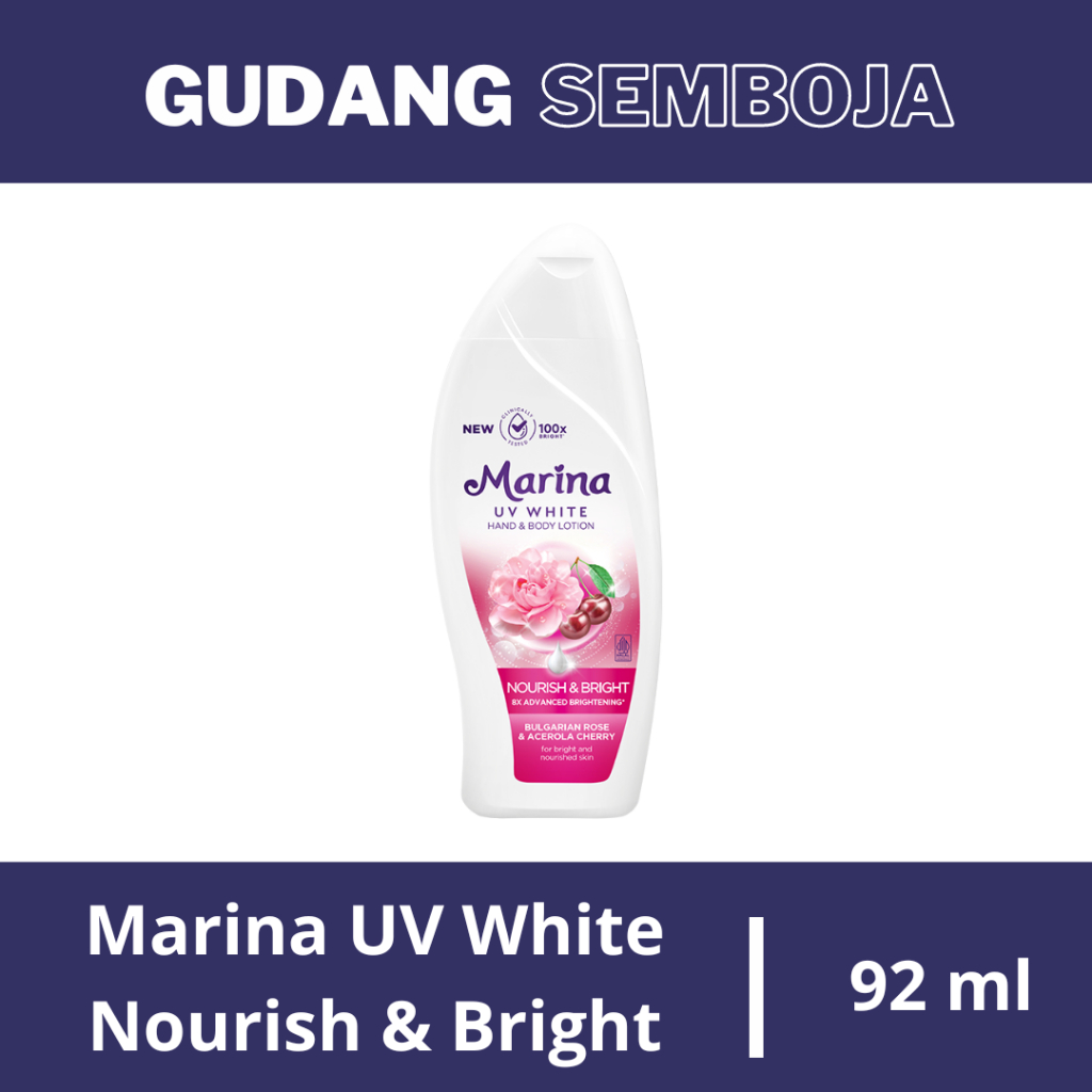 Jual Marina UV White Nourish & Bright 92 ml / Body Lotion / Brightening Lotion | Shopee Indonesia