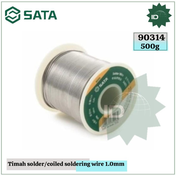Jual Timah Solder 90314 Coiled Soldering Wire 1.0 mm / 500G Sata Tools ...