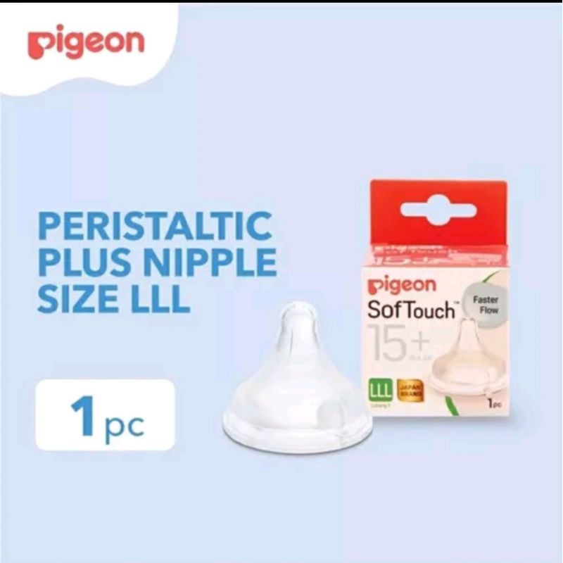 Jual Pigeon Nipple Wide Neck Peristaltic Size LLL soft touch | Shopee Indonesia
