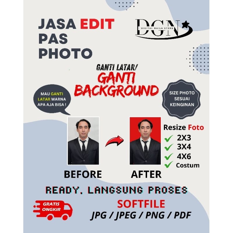 Jual EDIT PAS PHOTO/GANTI LATAR FOTO/ GANTI BACKGROUND FOTO/ MERAH ...