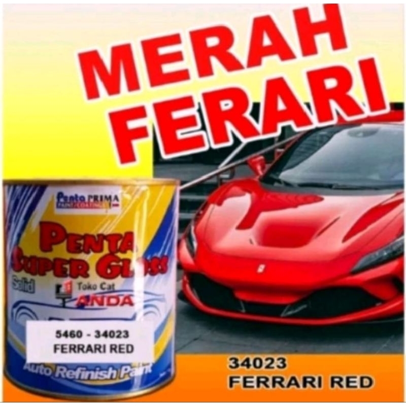 Jual Cat Penta Super Gloss Ferrari Red 5460-34023 Merah Solid/Merah ...