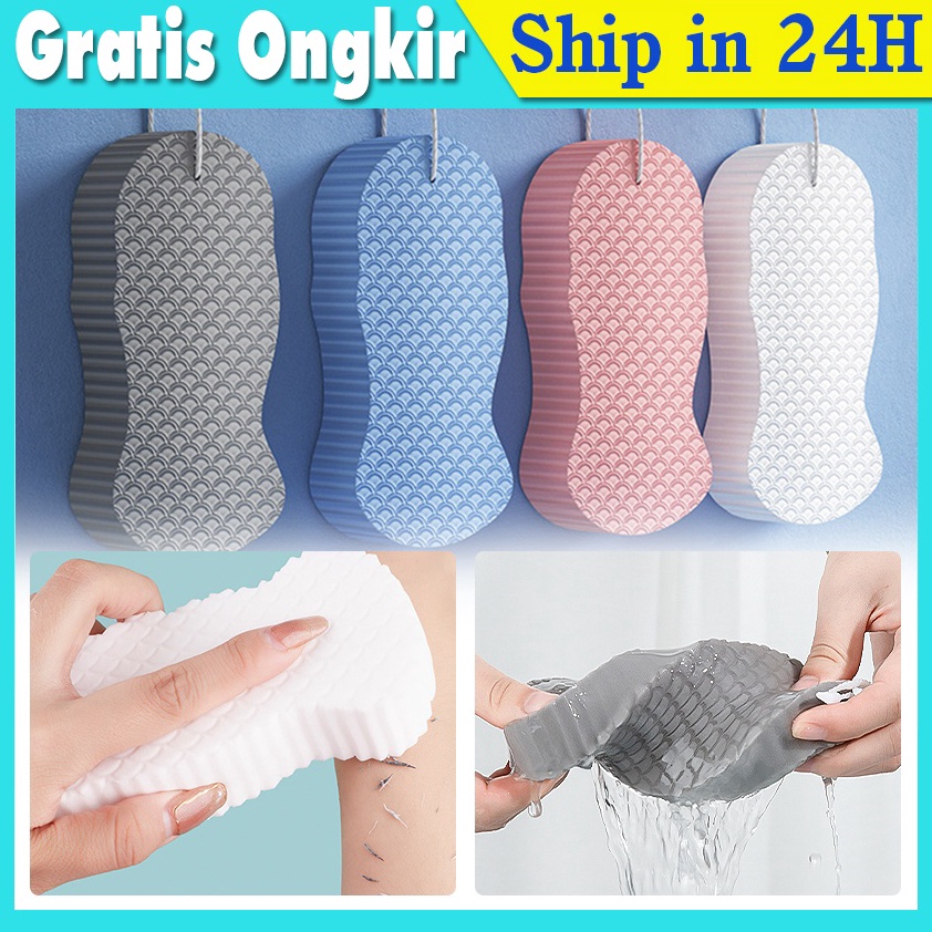 Jual Spons Scrub Eksfoliasi Lembut Mandi Anti Daki Spon Pengangkat Daki ...