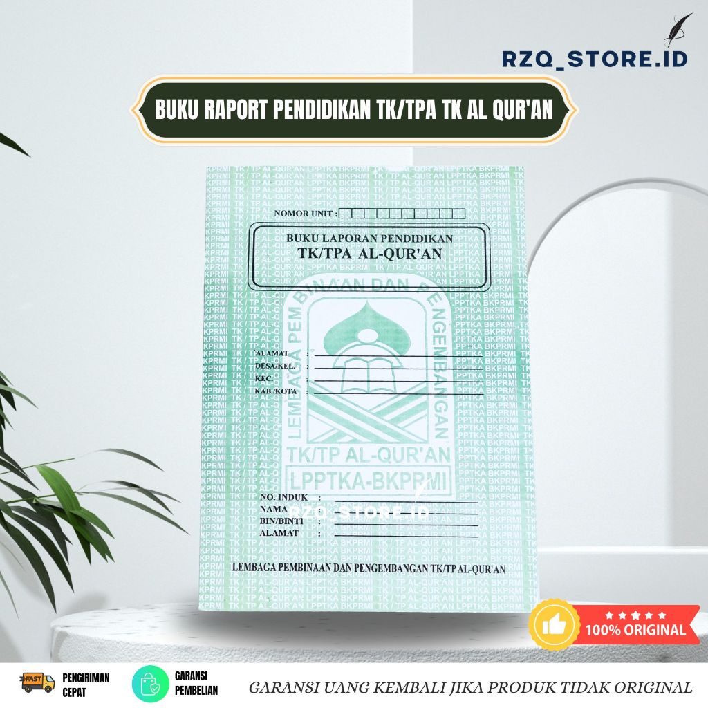 Jual BUKU RAPORT PENDIDIKAN TK/TPA TK AL QUR'AN RZQ STORE ID | Shopee ...