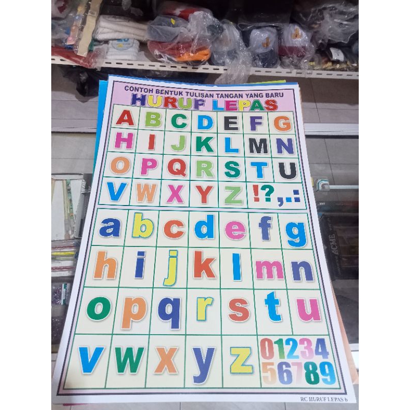 Jual poster belajar poster edukasi huruf latin besar kecil | Shopee ...