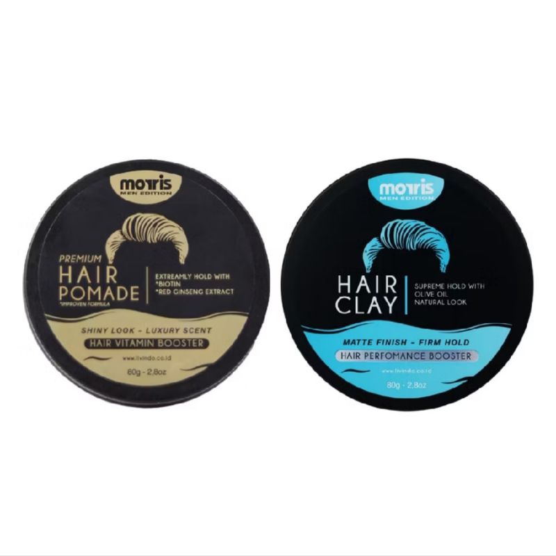 Jual Morris Hair Clay Matte Finish / Shiny Look 80gr | Shopee Indonesia