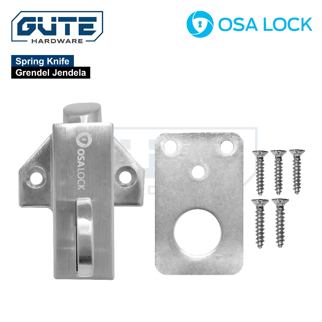 Jual Spring Knife / Grendel Kodok “OSALOCK” Slot Kunci Jendela Spring ...