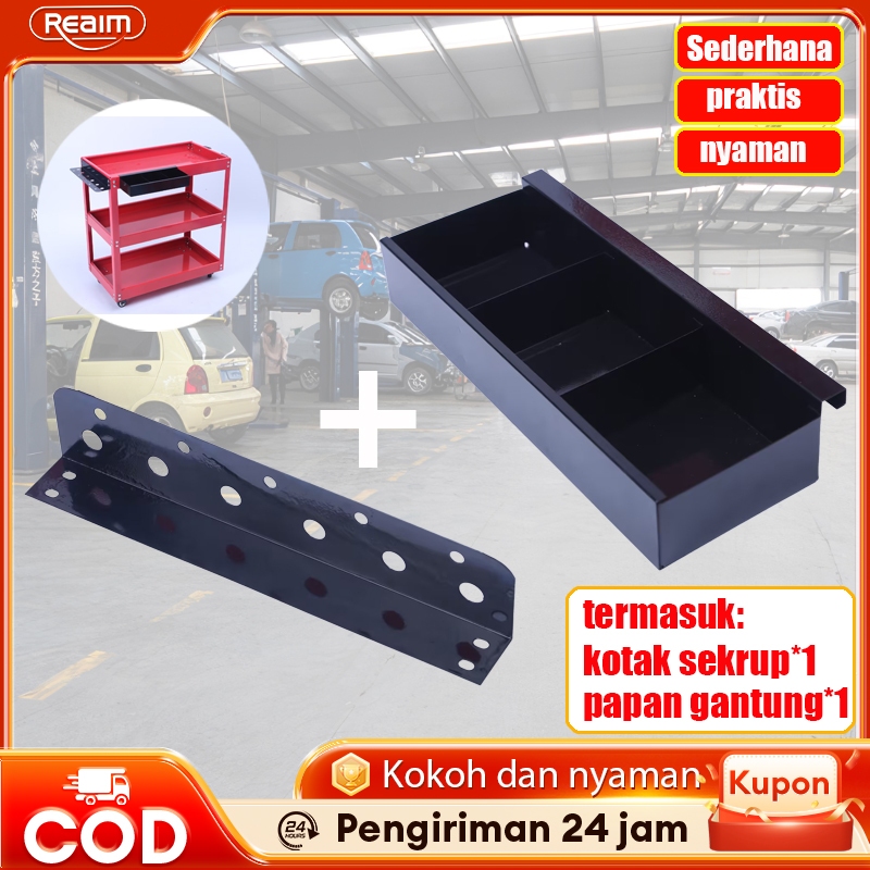Jual Troli Bengkel Rak 3 Susun Aksesoris papan gantung kotak sekrup ...