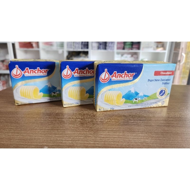 Jual ANCHOR UNSALTED PURE NEW ZEALAND BUTTER 200G | Shopee Indonesia