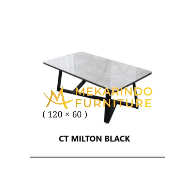 Jual MILTON MINIMALIS COFFEE TABLE BLACK | Shopee Indonesia