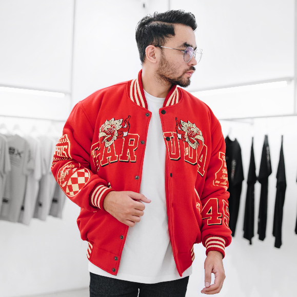 Jual VARSITY JACKET - GARUDA RED [limited edition] | Shopee Indonesia