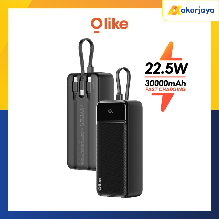 Jual Olike P500 Powwrbank 30000mAh 22.5W PD QC 3.0 USB C Lightning Fast ...