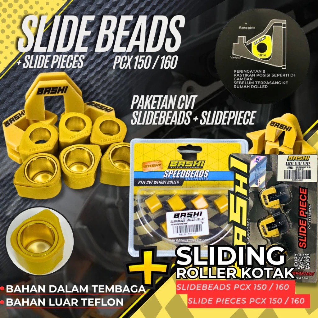 Jual Bashi Sliding Roller Slide Piece Honda Pcx 150 160 Bahan Teflon ...
