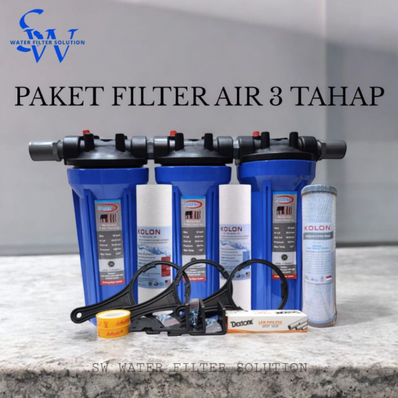 Jual PAKET FILTER AIR SUMUR ATAU PDAM 3 TAHAP - SSC / PAKET FILTER 3 ...