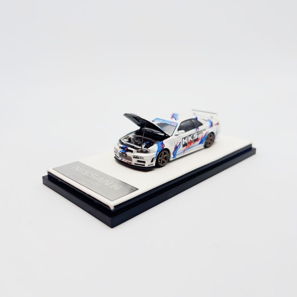 Jual Time Micro Nissan Skyline R34 Z-Tune White HKS Livery | Shopee ...