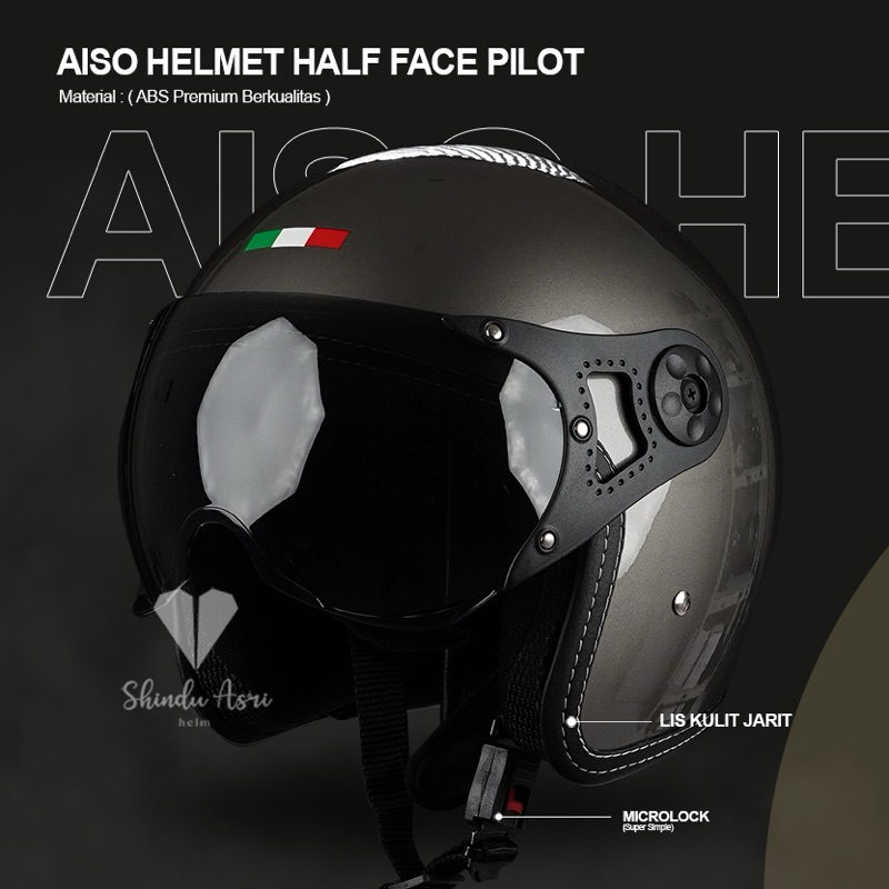 Jual HELM PILOT ITALY AIZO Original | Shopee Indonesia