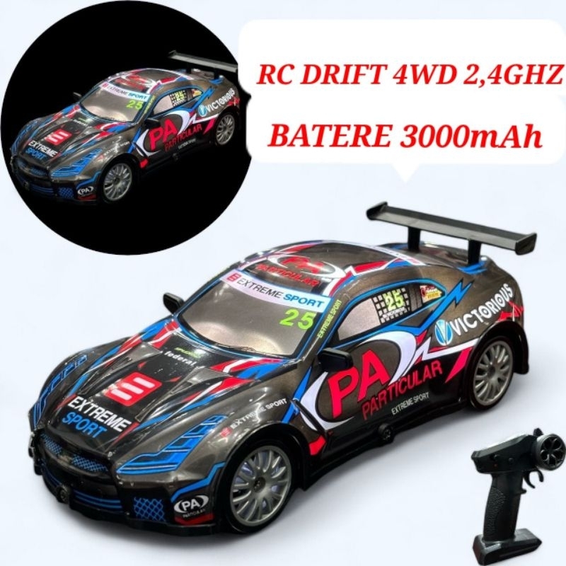 Jual Mobil RC DRIFT 4WD 2,4GHZ UPGRADE BATERE CADANGAN MAINAN REMOTE ...
