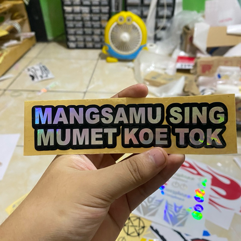 Jual Sticker cuting kata kata bahasa jawa mangsamj sing mumet koe tok ...