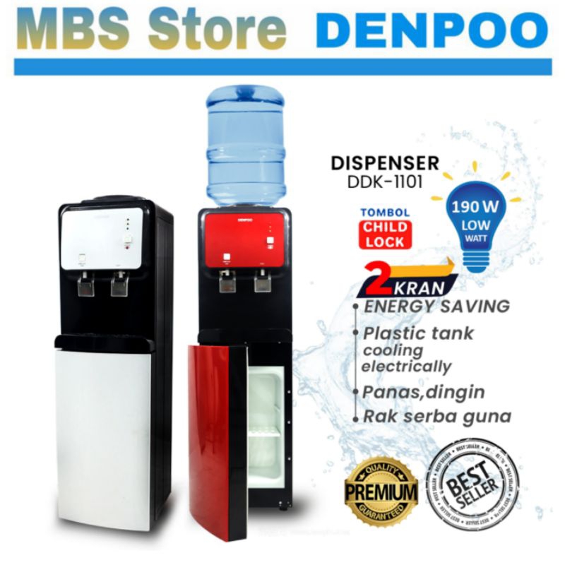 Jual Dispenser Denpoo Galon Atas Hemat Listrik Denpoo DDK1101 (190 Watt ...