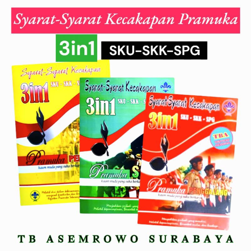 Jual buku pramuka penggalang lengkap 3in1 sku skk spg uji | Shopee Indonesia