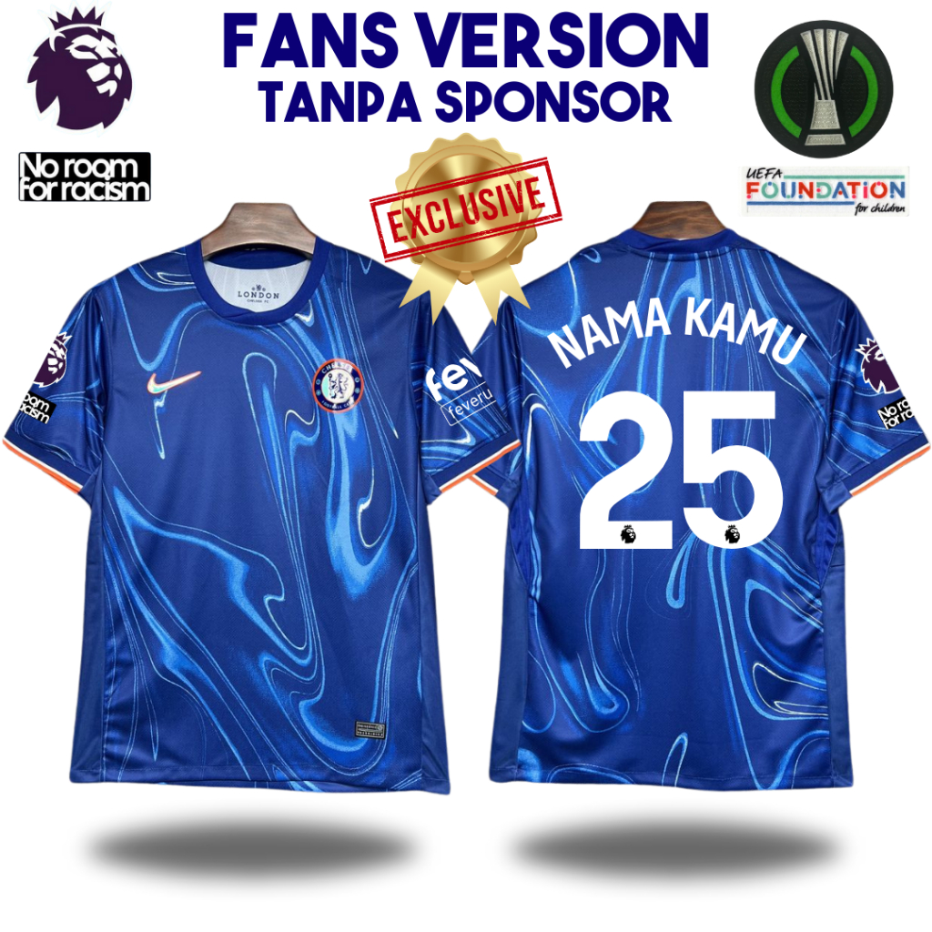 Jual Jersey Chelsea 2024 2025 Home Baju Bola Biru The Blues 24 25 Polos ...