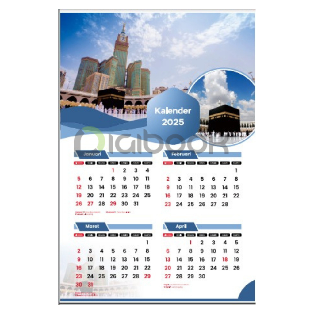 Jual Kalender Dinding 2025 Custom / Custom Kalender Klem Seng 1 Lembar ...