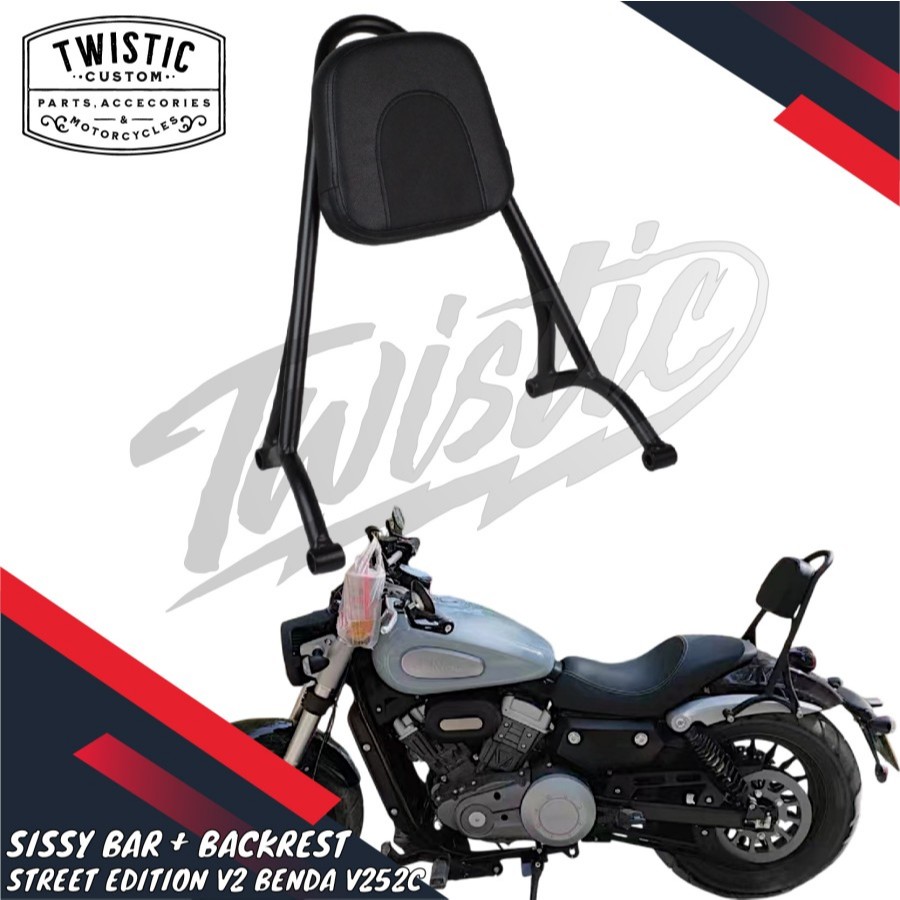 Jual Sissy Bar + Backrest Sandaran Jok Bracket Tas Belakang Street ...