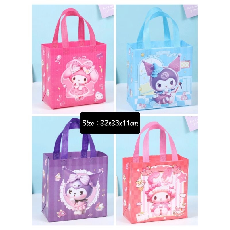 Jual 1 buah!!Tas tenteng kuromi melody/tas anak sekolah/tas bekal ...