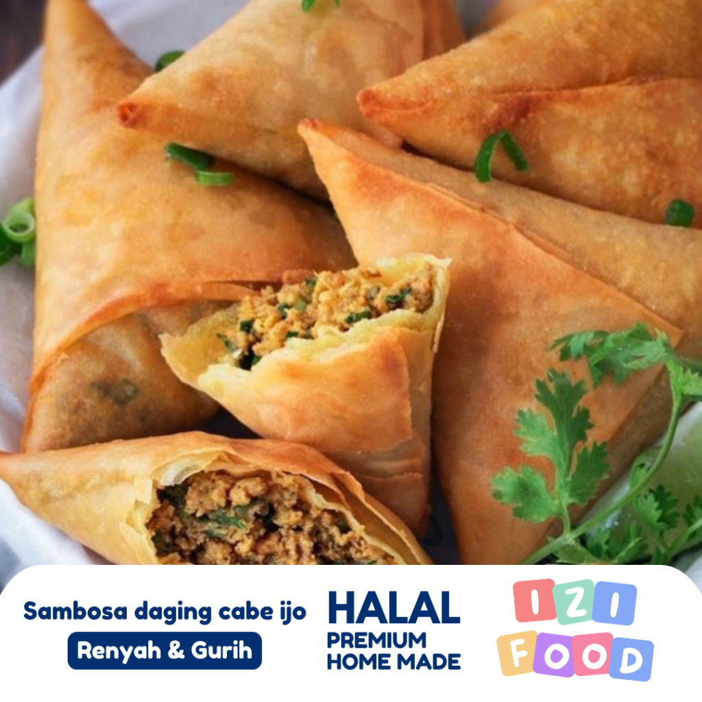 Jual Samosa Sambosa Daging Sapi Cabe Hijau isi 8 pcs [Enak, home made ...