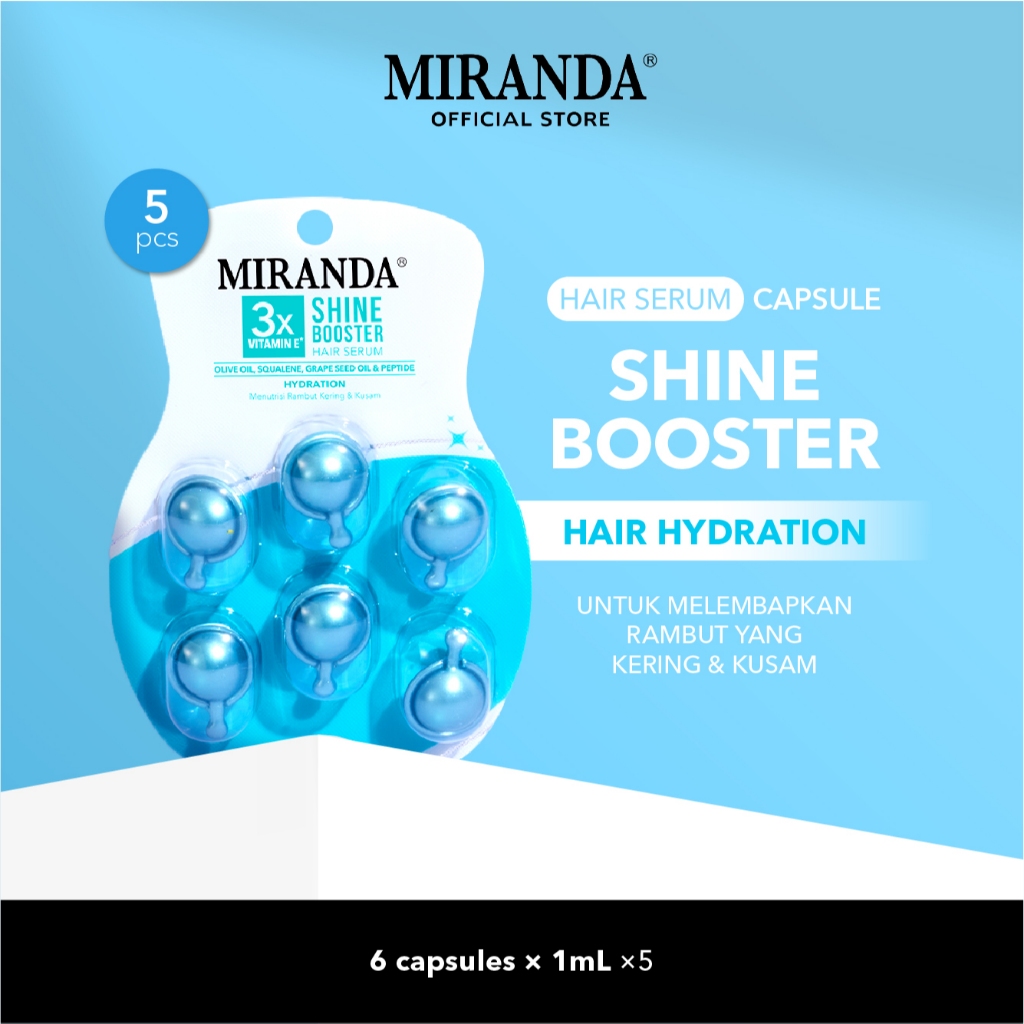 Jual [5in1] Miranda Hair Serum Shine Booster 6x1ml | Shopee Indonesia