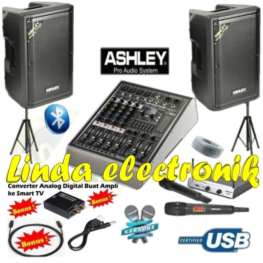 Jual paket sound system ashley studio 4 ashley db10p ashley voice 1 ...