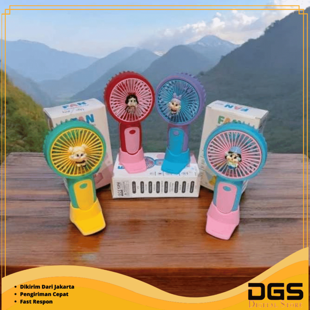 Jual DGS Kipas Genggam Motif Labubu 250 mAh Kipas Mini Portable ...