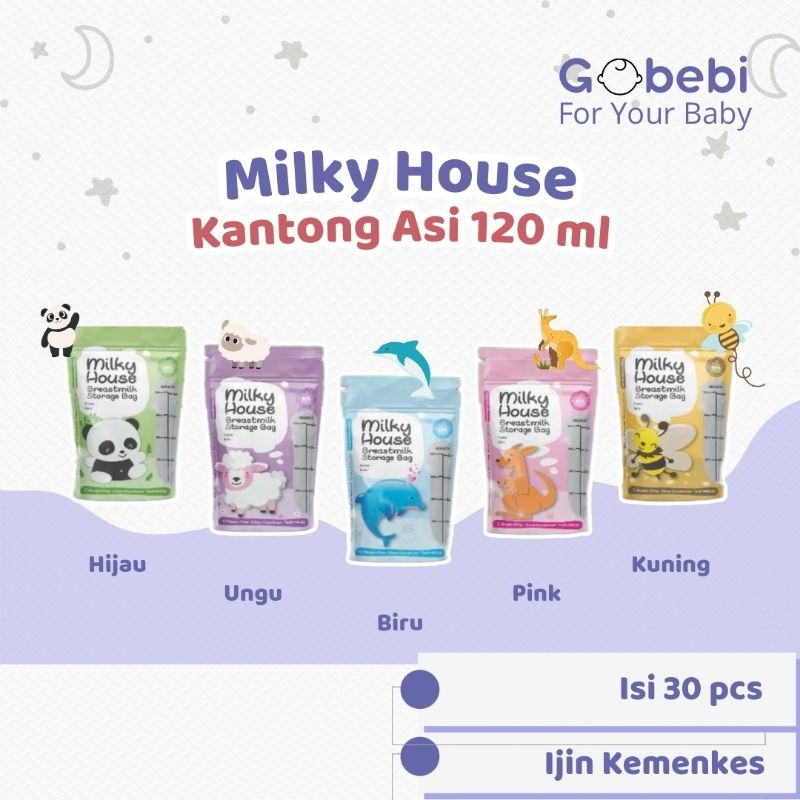 Jual Kantong Asi Milky House (Ijin Kemenkes) 120 ml Isi 30 pcs Breast ...