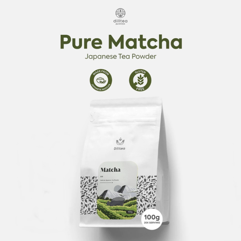 Jual Pure Matcha Powder Dilltea Bubuk Matcha Premium Import Japan 100gr ...