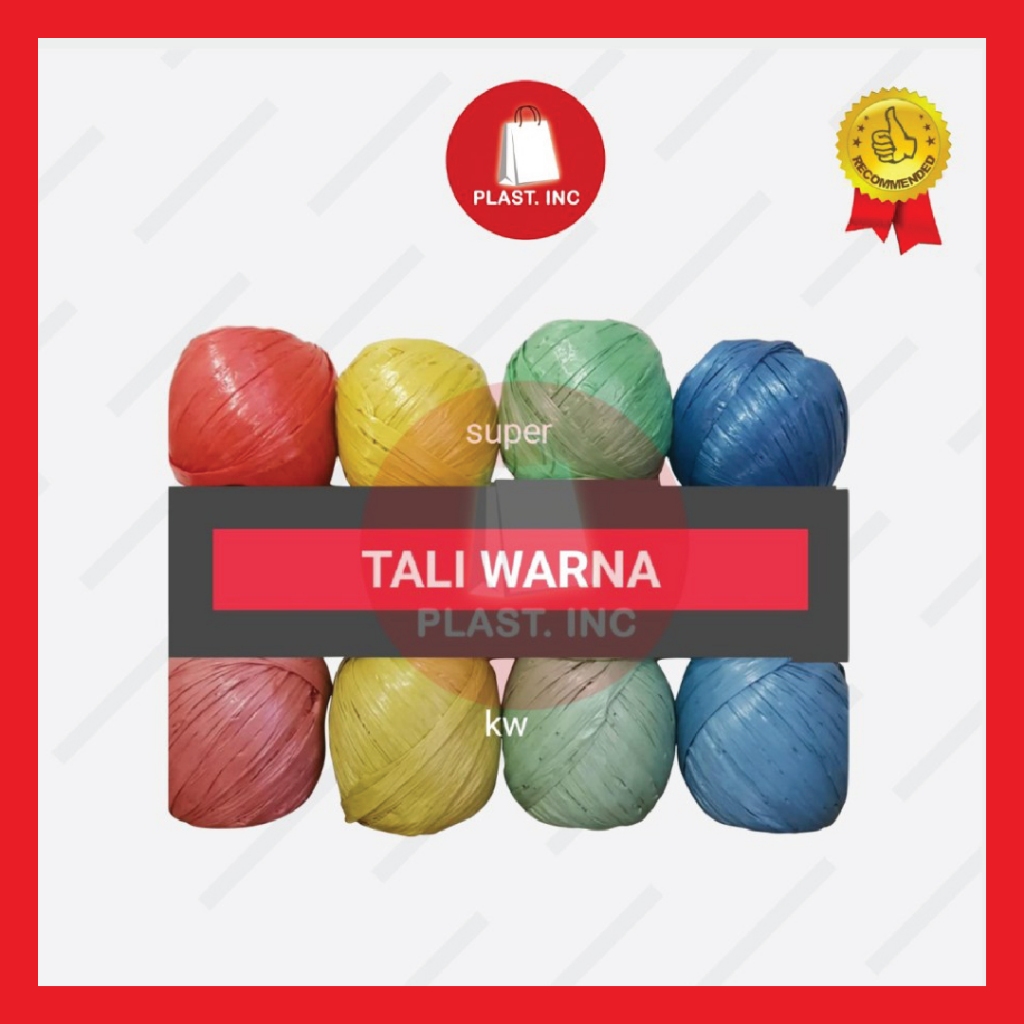 Jual TALI RAFIA / TALI PACKING / TALI GULUNGAN WARNA WARNI 500gr ...