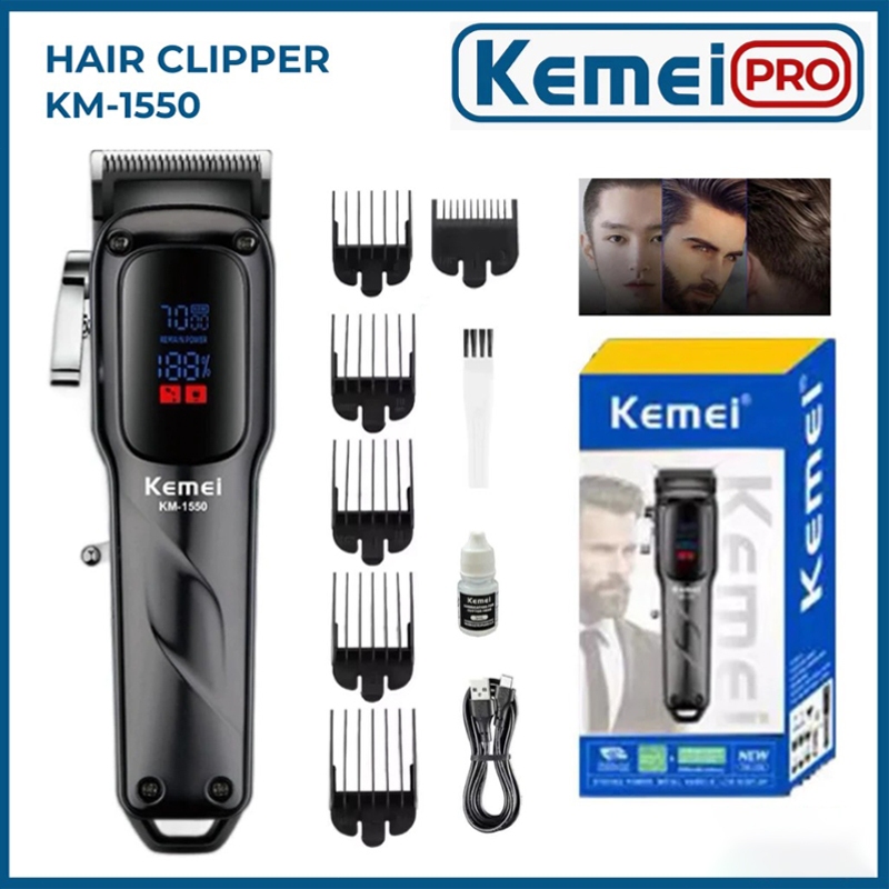 Jual 【Original】Alat Cukur Rambut Kemei Elektrik Hair KM-1550 Alat pemotong rambut clipper rambut ...