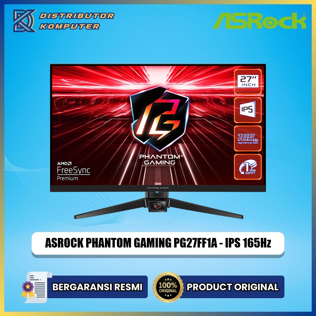 Jual ASROCK GAMING MONITOR PHANTOM GAMING PG27FF1A - IPS 165Hz | Shopee ...