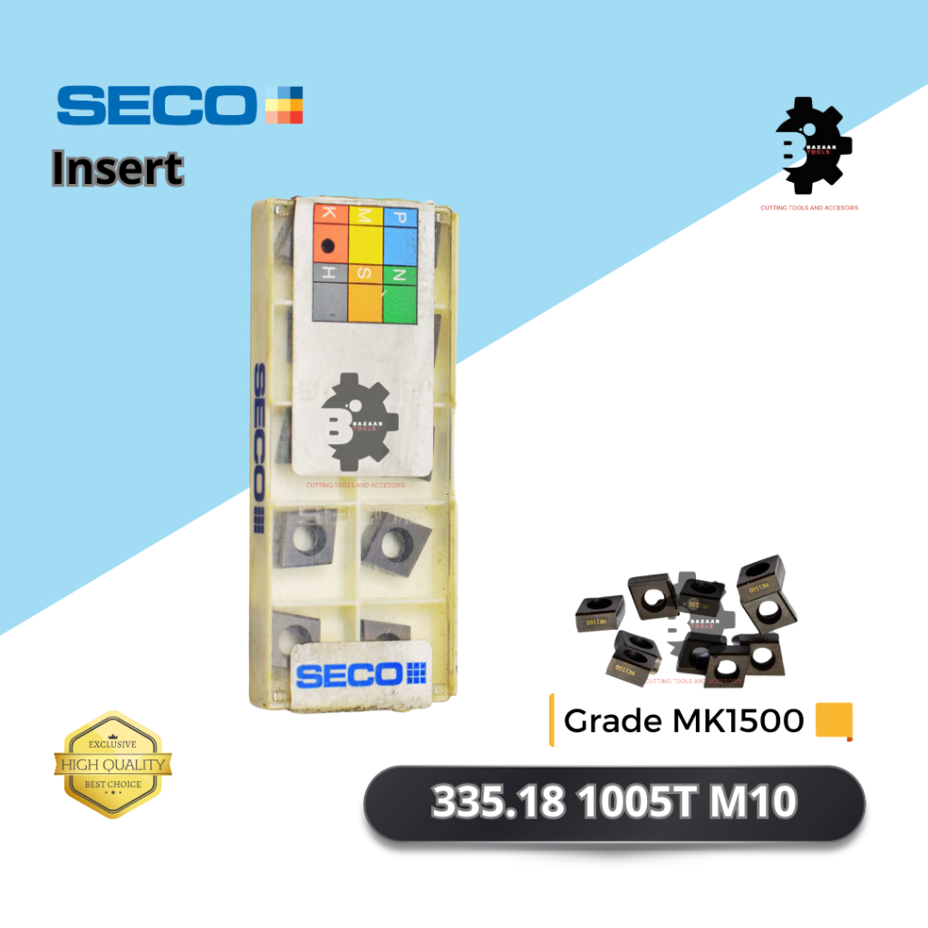 Jual INSERT 335.18 1005T M10 Grade MK1500 - Merk SECO - Insert Pahat ...