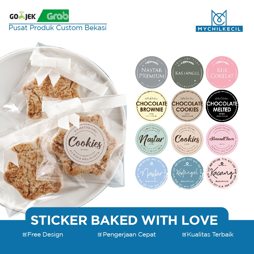 Jual STIKER COOKIES CUTTING BULAT CROMO / STIKER KUE KERING / STIKER ...