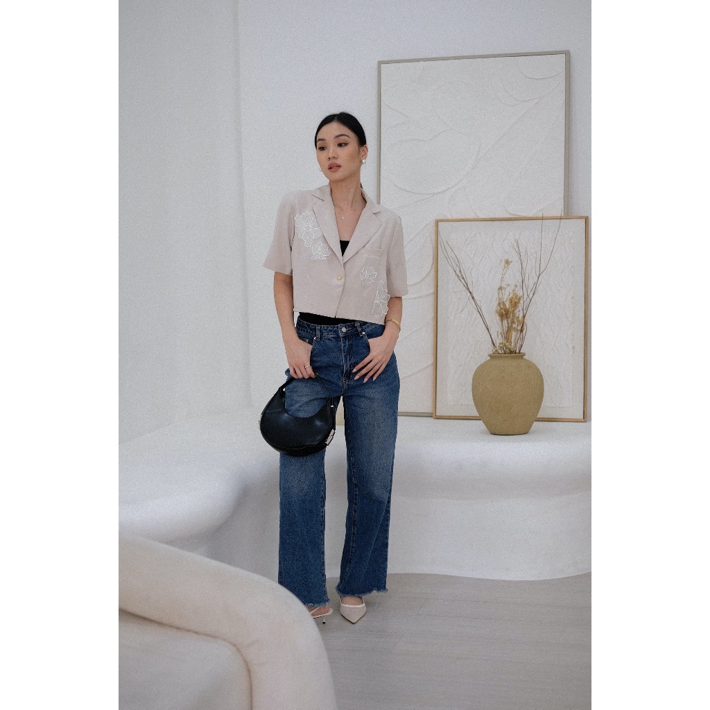 Jual Katarina Daily - Chae Ra Blazer Floral | blazer bunga korea | Shopee Indonesia