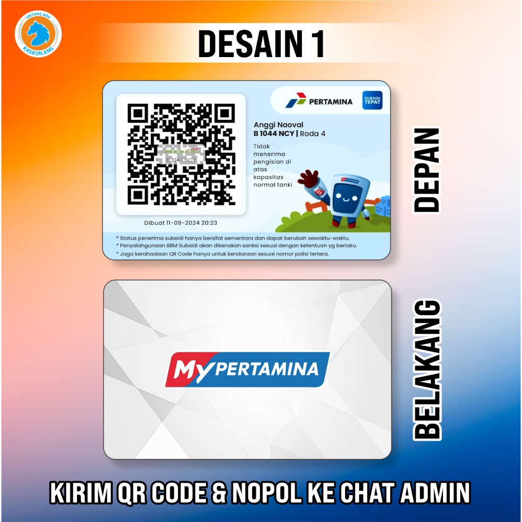Jual Kartu ID Card BARCODE My Pertamina Praktis PVC PREMIUM - Model PC | Shopee Indonesia