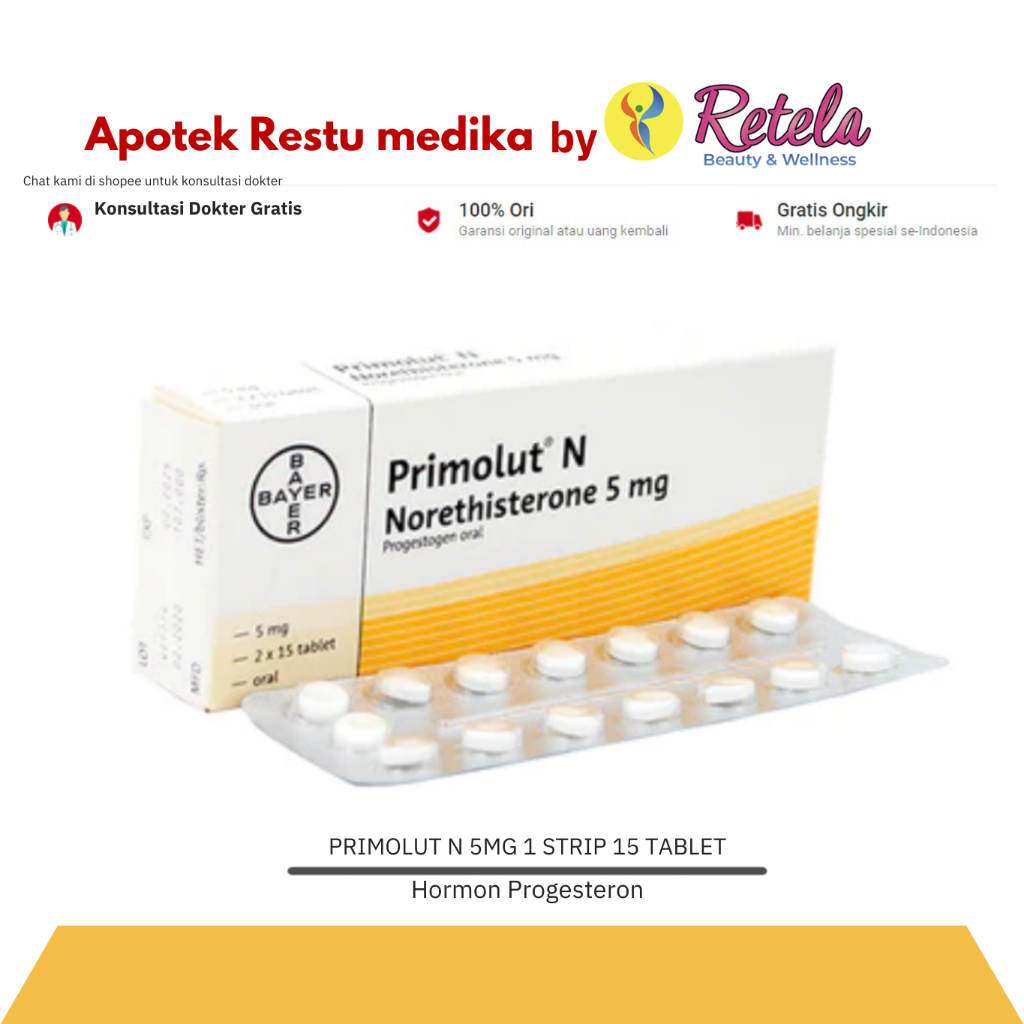 Jual PRIMOLUT N 5MG 1 STRIP 15 TABLET | Shopee Indonesia