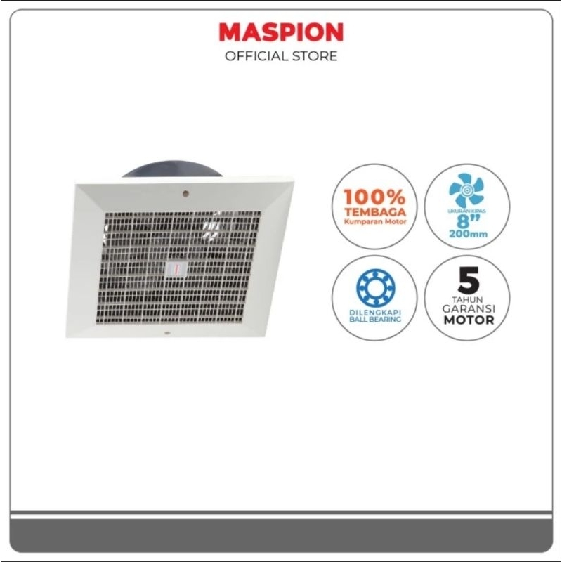 Jual MASPION CEILING EXHAUST FAN PLAFON 8INCH CEF-20/CEF-2008 | Shopee ...