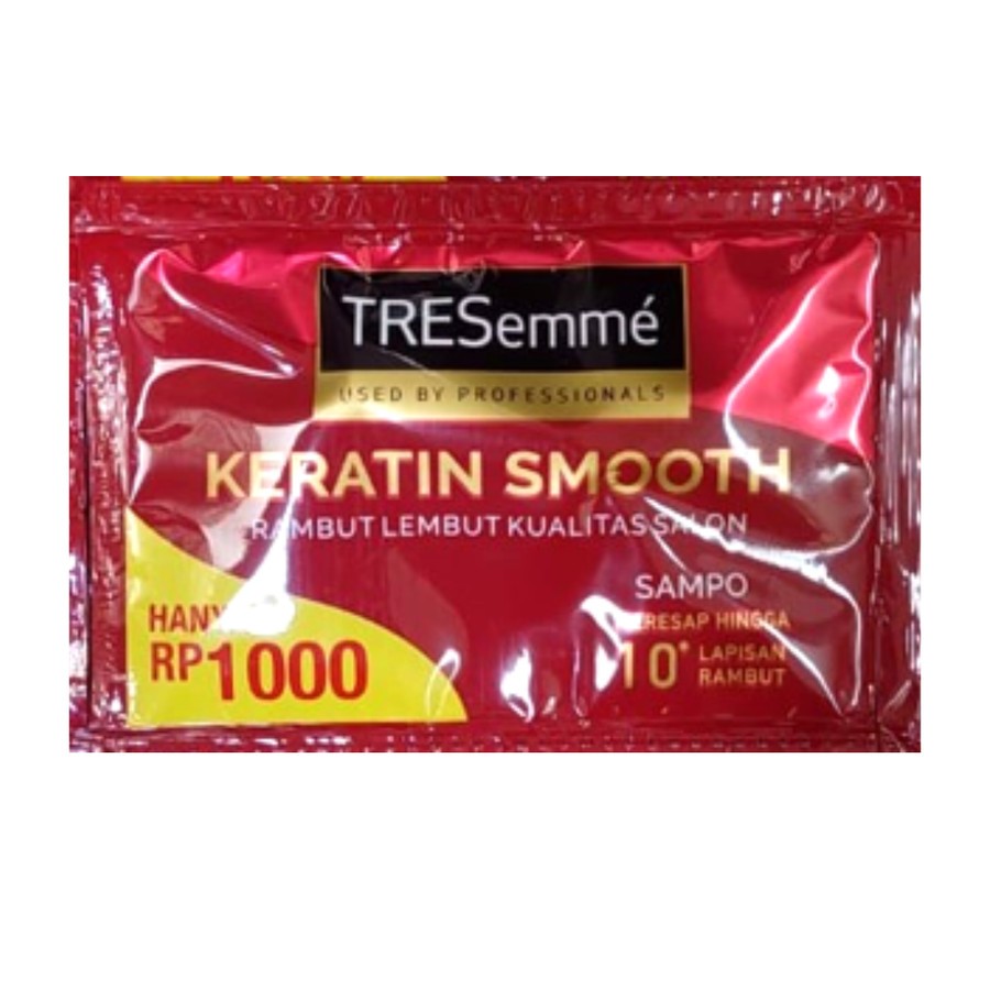 Jual Shampoo Tresemme Keratin Smooth 8 ml Merah Sachet Renceng | Shopee ...