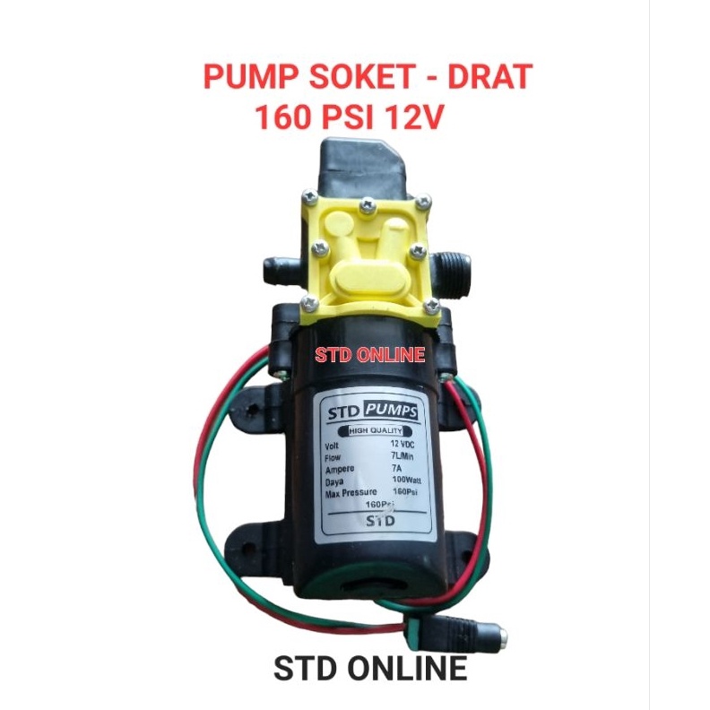 Jual PUMP ASSY SOKET DRAT 12V 16 PSI POMPA STEAM MINI | Shopee Indonesia