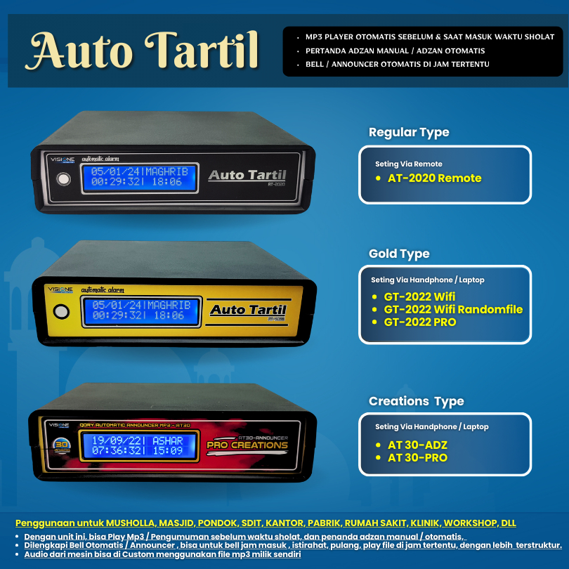 Jual PROMO Auto Tartil Jam adzan tilawah otomatis - AT2020 AUTOTARTIL ...