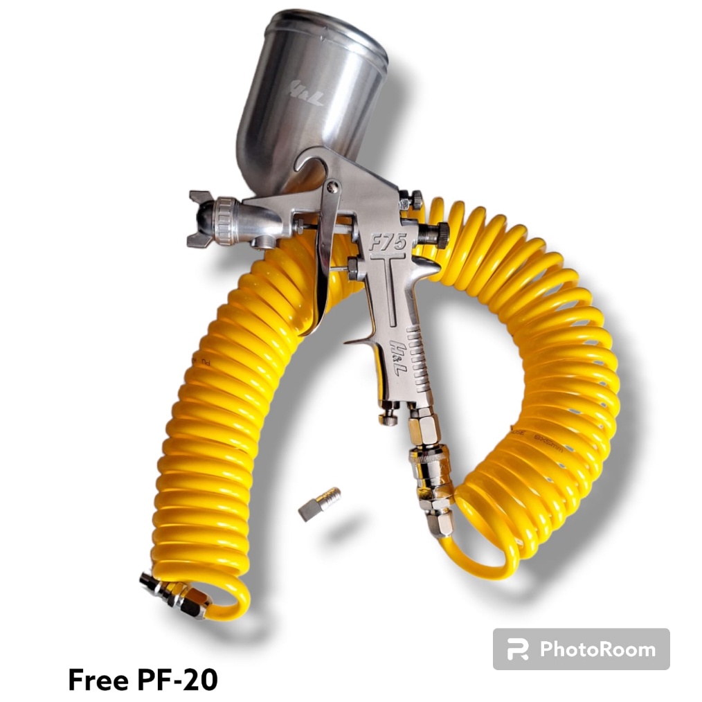 Jual Paket spray gun F75 plus selang kompresor angin | Shopee Indonesia