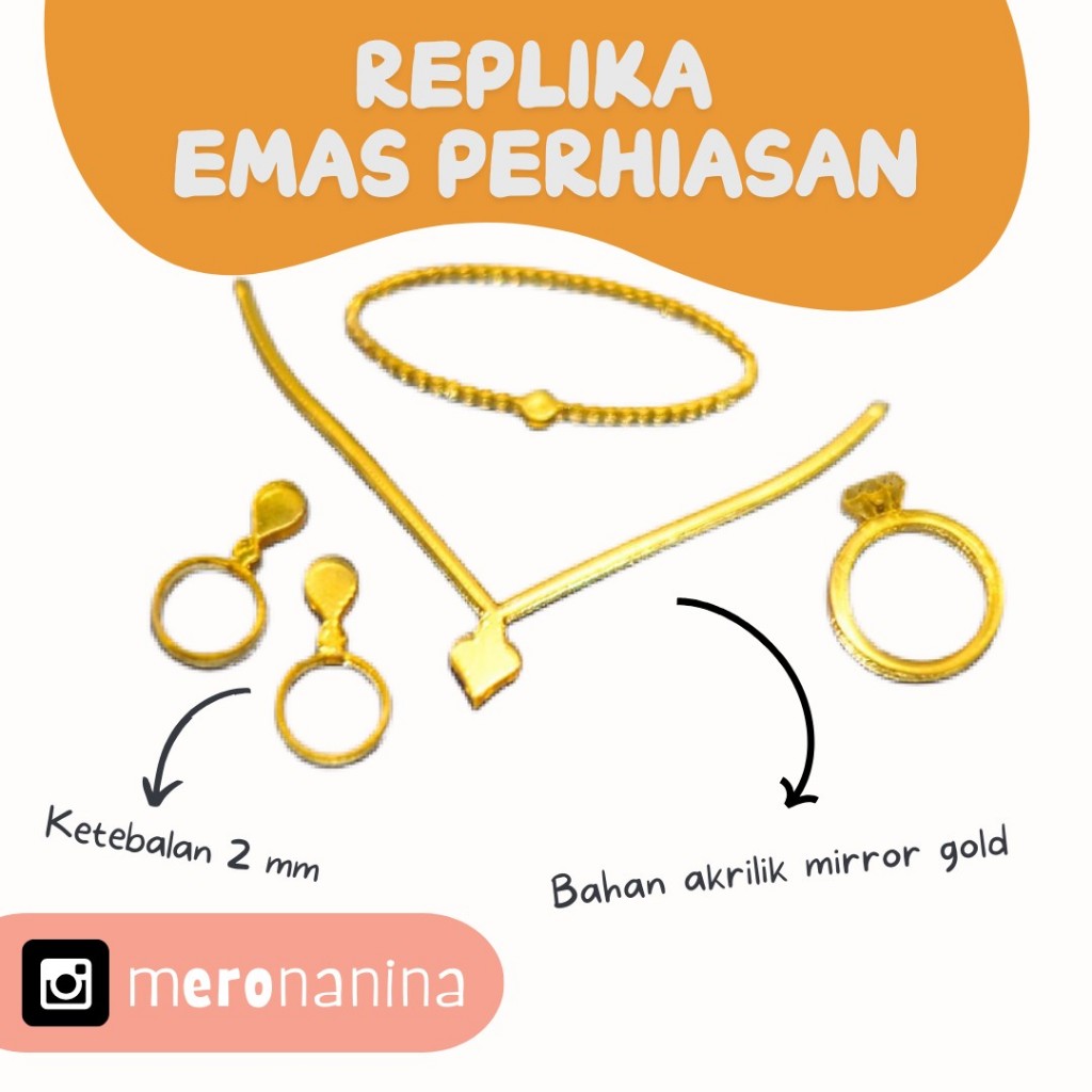Jual TAMBAHAN Replika Perhiasan Emas 1 Set / Dekorasi Mahar Kualitas ...