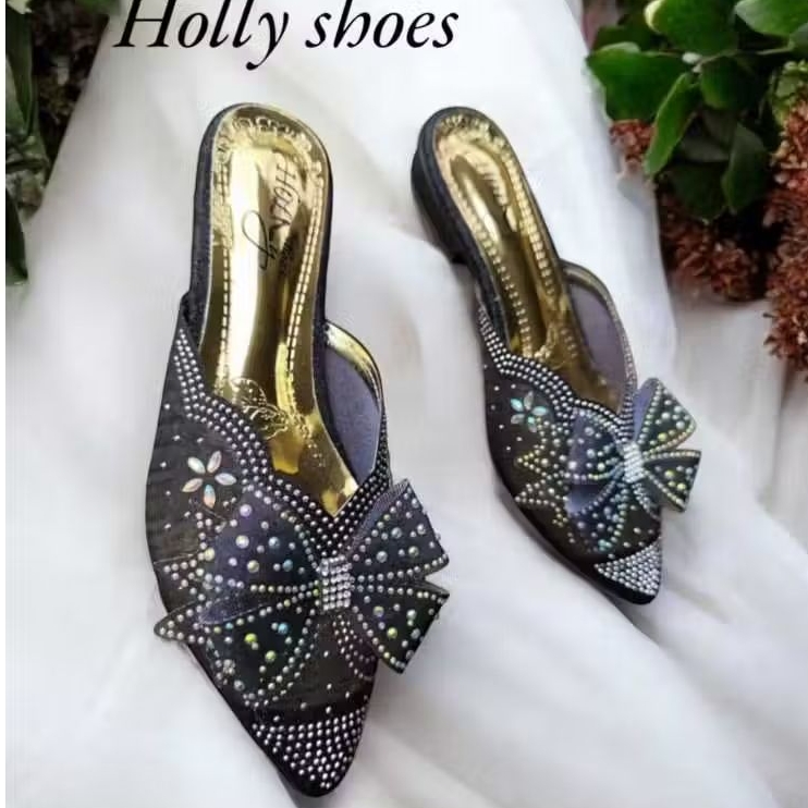 Jual Sepatu Wedding Pita Wanita 2cm Mules Heels , Anak Perempuan Dan ...